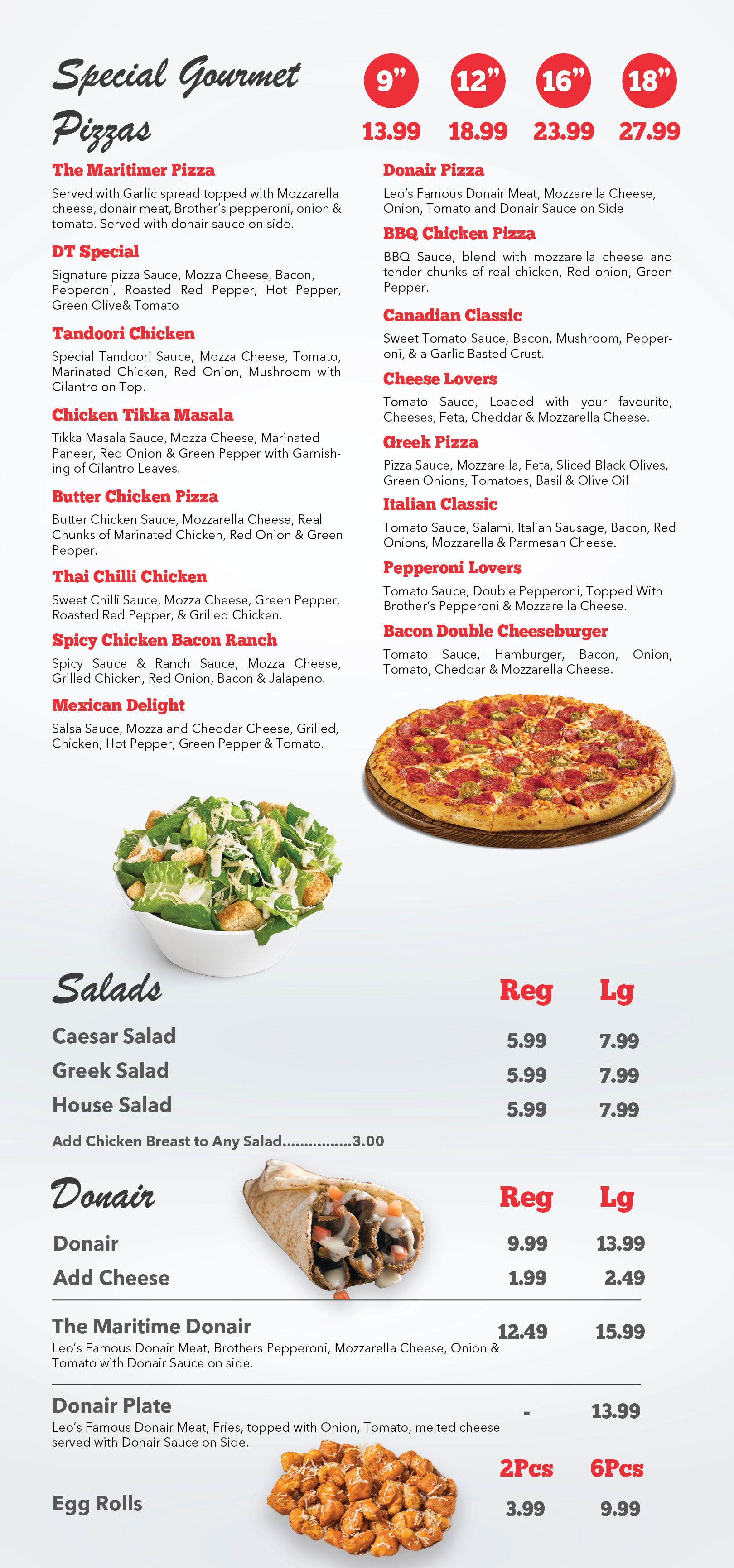 Menu – Downtown Pizza