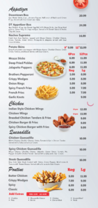 Menu – Downtown Pizza